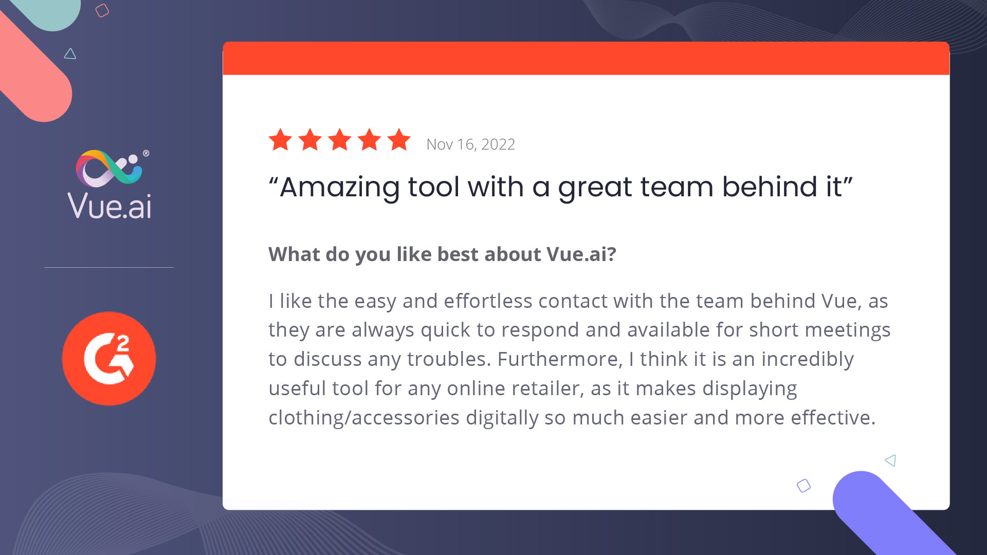 Vue.ai Shines in G2 Fall 2022: Securing 7 Badges Once Again! Vue.ai Shines in G2 Fall 2022: Securing 7 Badges Once Again!